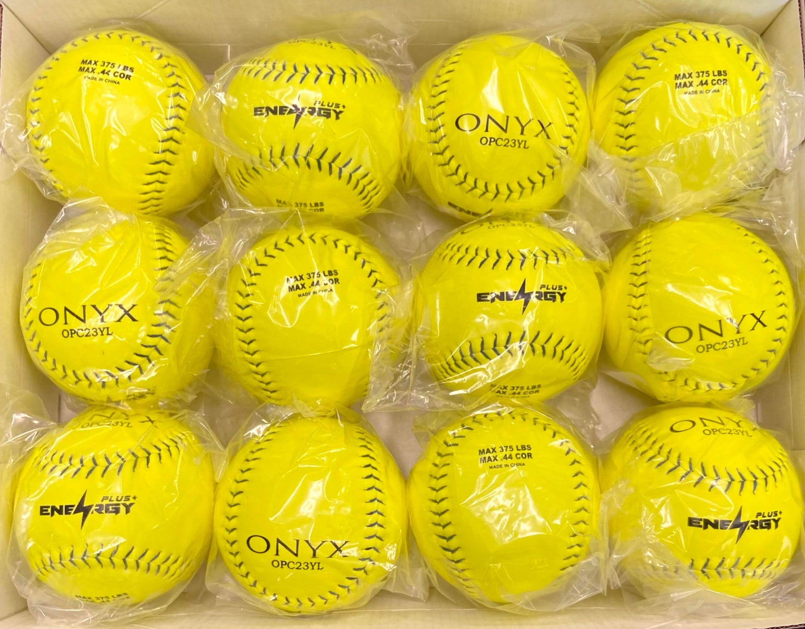 ONYX ENERGY PLUS+ SLOWPITCH Softball 12” USSSA 44 cor 375 lb (Dozen ...